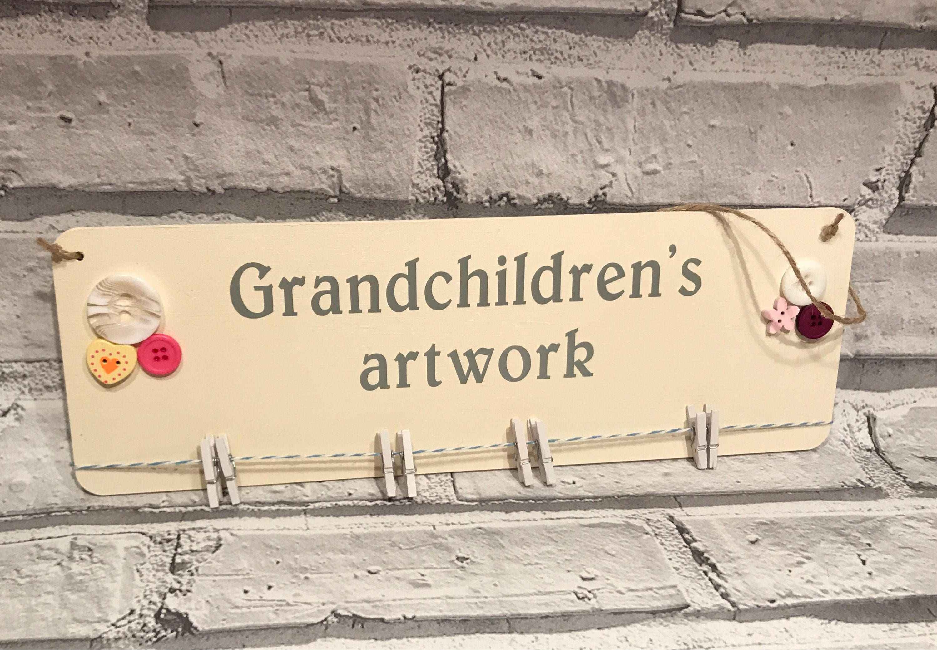 Children's Artwork Plaque Display Plaque Hanging Artwork - Etsy