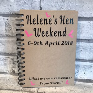 Hen Night Memory Book, Hen Party Notebook, Bride to Be Gift, Wedding ...
