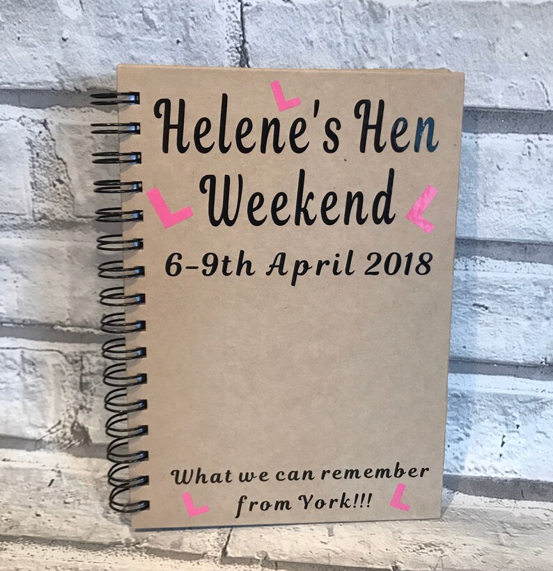 Hen Night Memory Book, Hen Party Notebook, Bride to Be Gift, Wedding ...