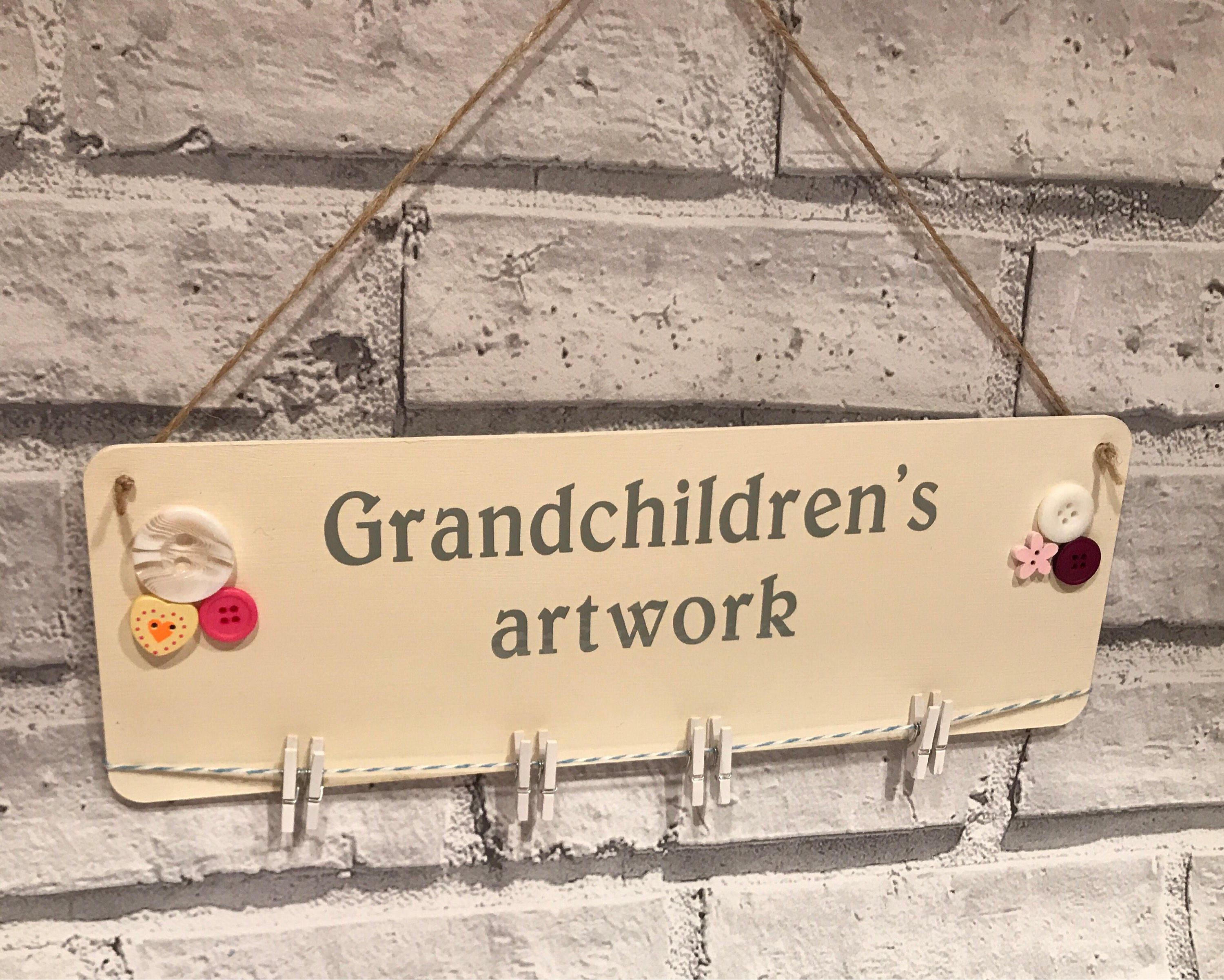 Children's Artwork Plaque Display Plaque Hanging Artwork - Etsy