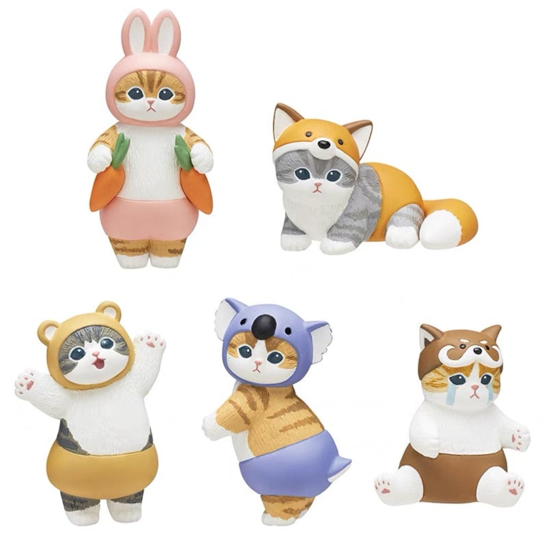 Mofusand Cat Cosplay Mini Toy Figure Dog Fox Bear Rabbit Koala - Etsy