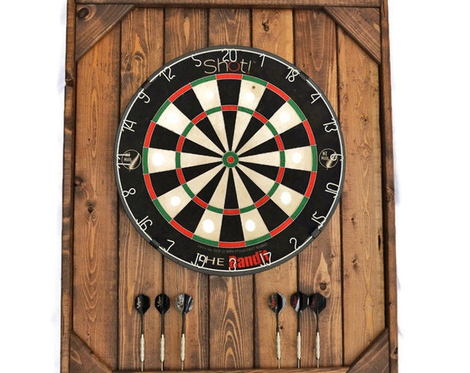Personalized Dart Board Backboard English Chestnut - Etsy