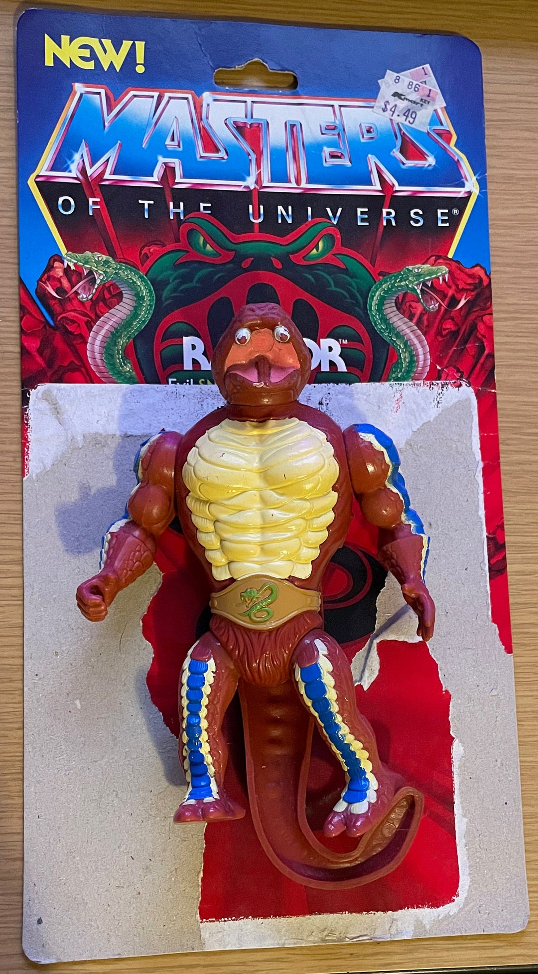 Original 1980's MOTU He-man Masters of the Universe RATTLOR With Card ...