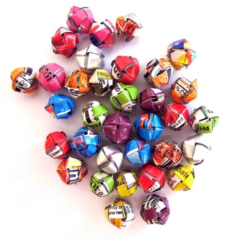 50 Balls Origami Recycled to Make Jewelry - Etsy