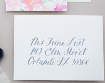 Custom Calligraphy Return Address Stamp | Etsy