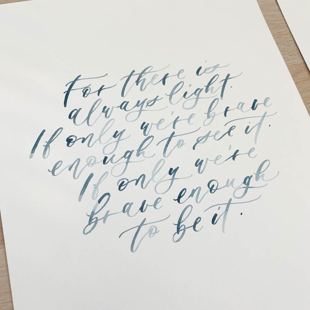 Custom Calligraphy Quote Sign - Etsy