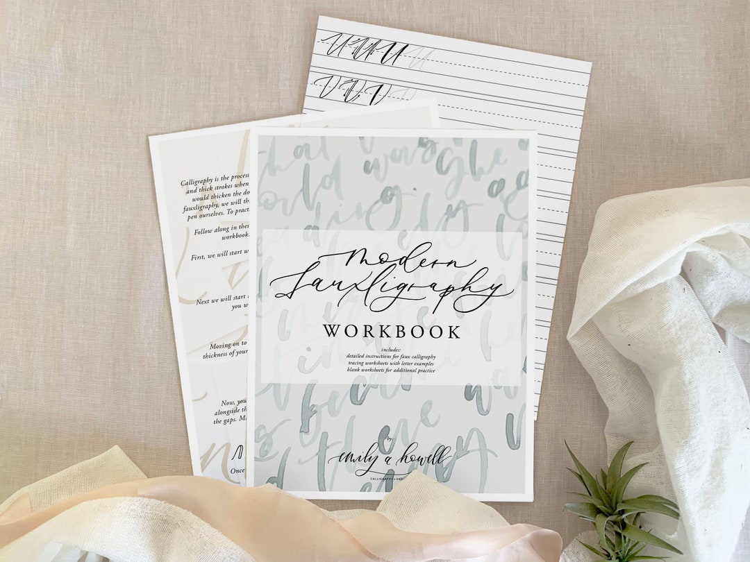 Calligraphy Workbook - Fauxligraphy Workbook - Instant Download - Learn ...