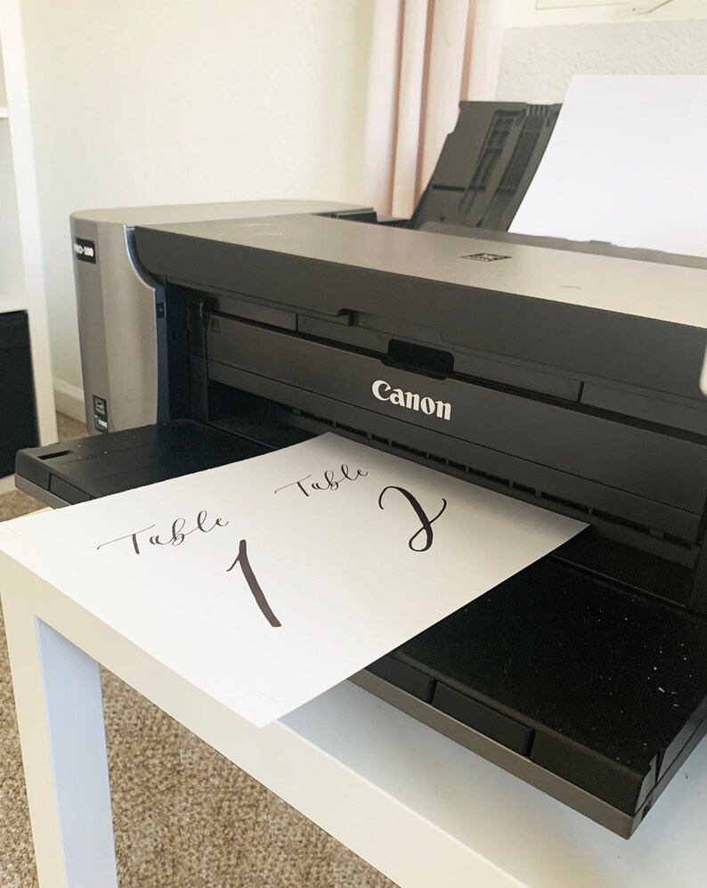 Calligraphy Table Numbers Printable Wedding Table Numbers - Etsy