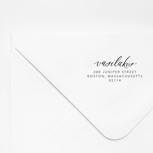 Custom Calligraphy Return Address Stamp - Etsy