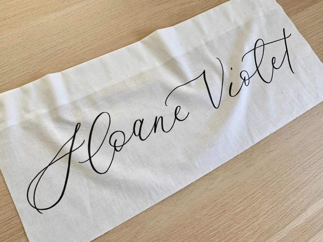 Calligraphy Name Fabric Banner - Custom Calligraphy Wall Hanging ...