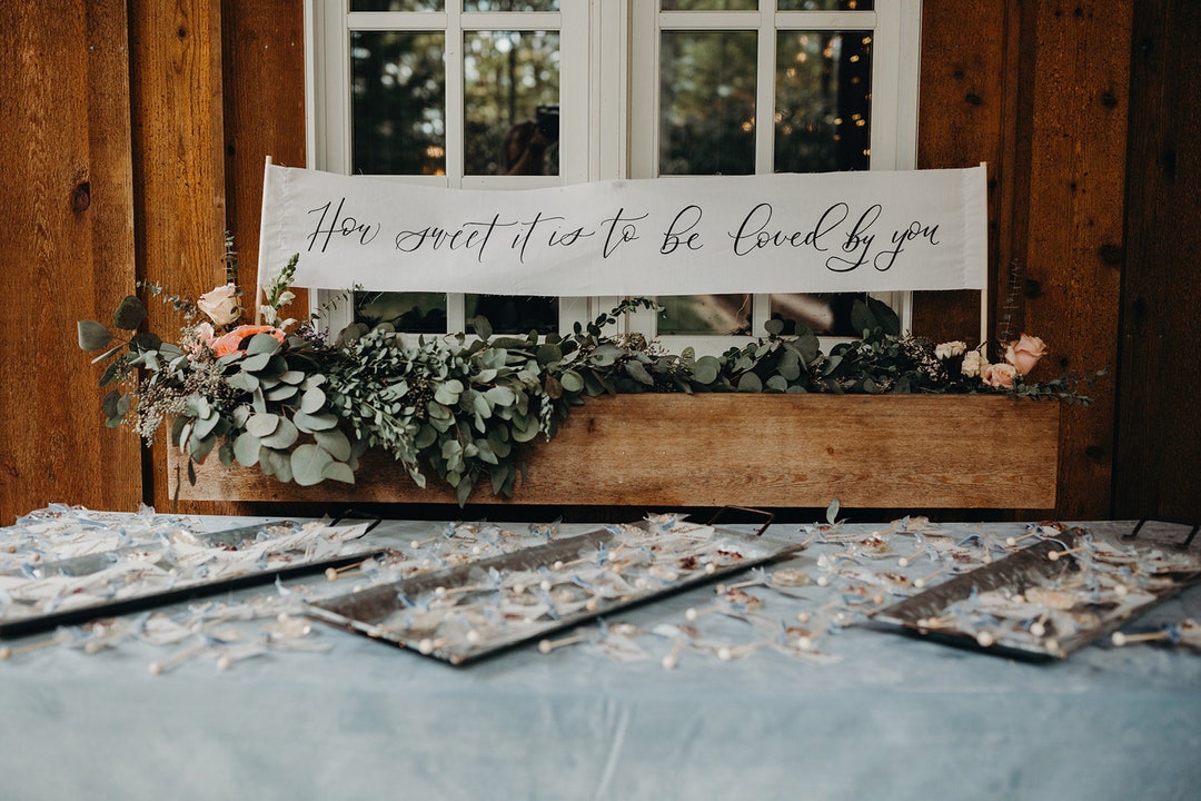 Calligraphy Fabric Banner - Custom Calligraphy Wall Hanging Large - Etsy