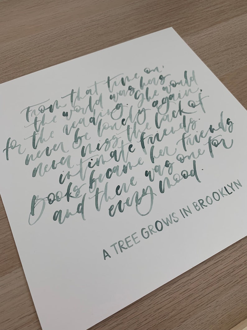 Custom Calligraphy Quote Sign | Etsy