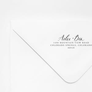 Custom Calligraphy Return Address Stamp - Etsy