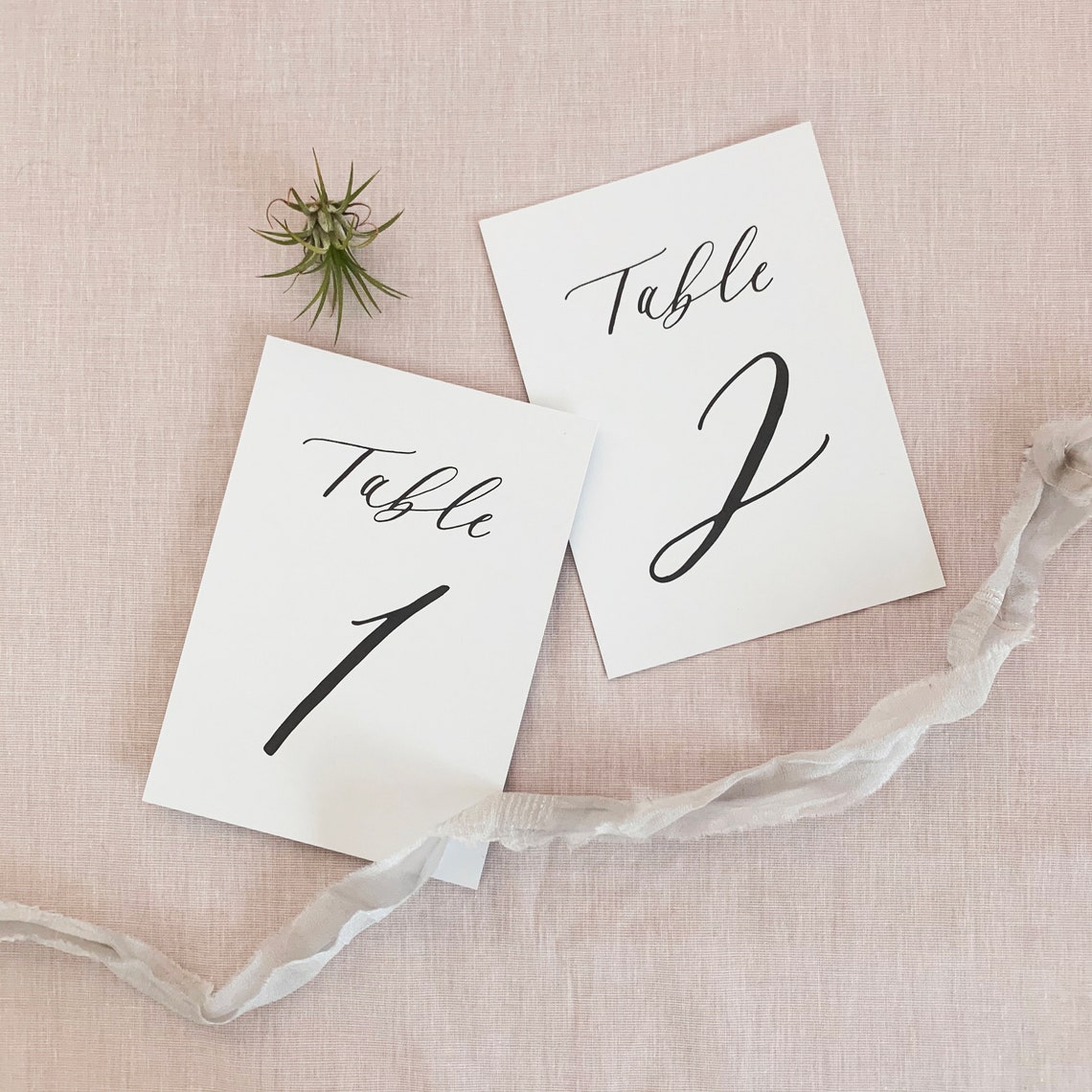 Calligraphy Table Numbers Printable Wedding Table Numbers - Etsy
