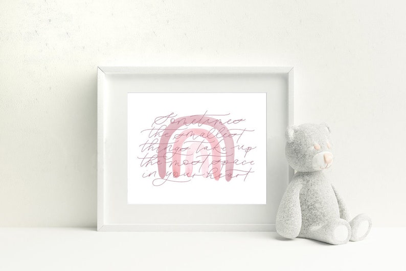 Winnie the Pooh Calligraphy Printable - Instant Download - Nursery ...