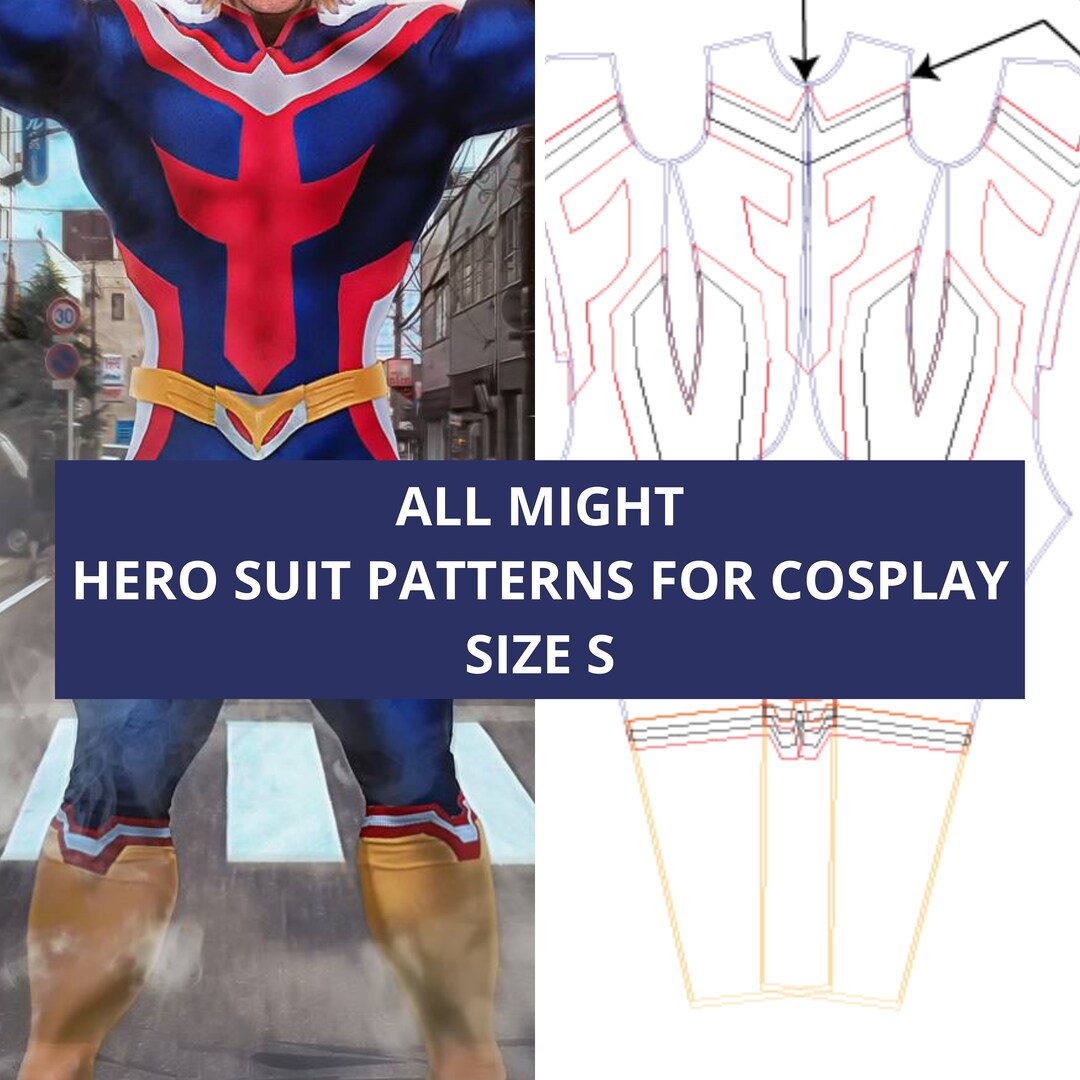 COSPLAY PATTERNS - All Might Hero Suit SIZE S - Etsy