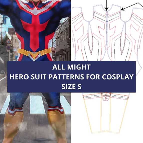 COSPLAY PATTERNS All Might Hero Suit SIZE S - Etsy
