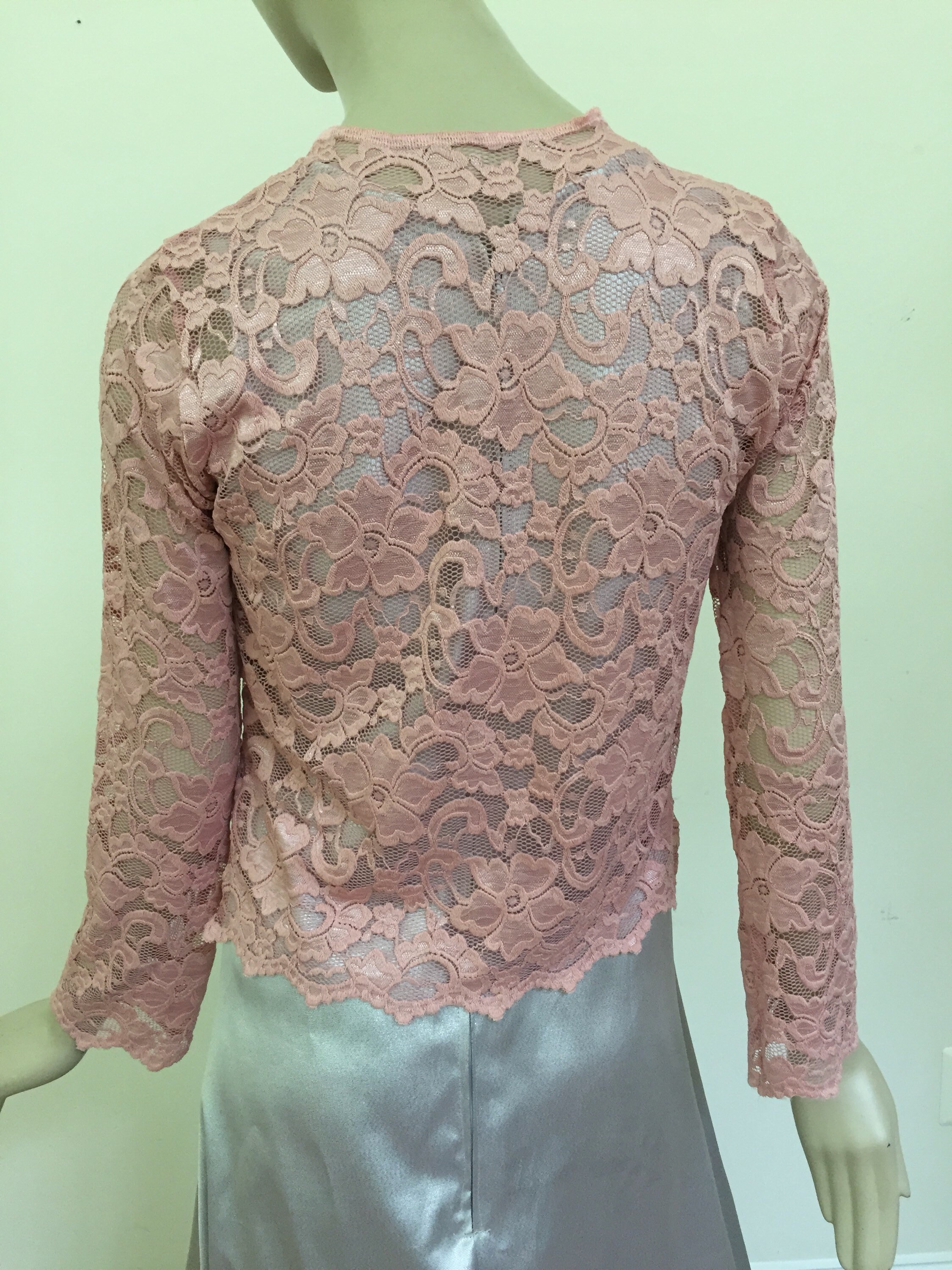 Women's Blush Pink Lace Jacket. Embroidered Floral Lace - Etsy UK