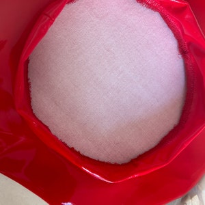 Scarlet Red Faux Patent Leather French Beret With Flexi Band. Women's ...