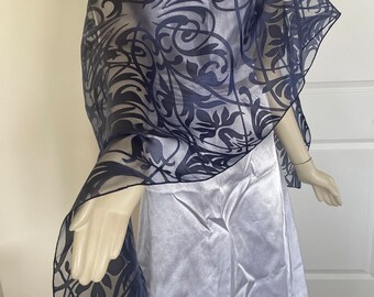 Blue Print Scarf - Etsy