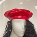 Scarlet Red Faux Patent Leather French Beret With Flexi Band. Women's ...