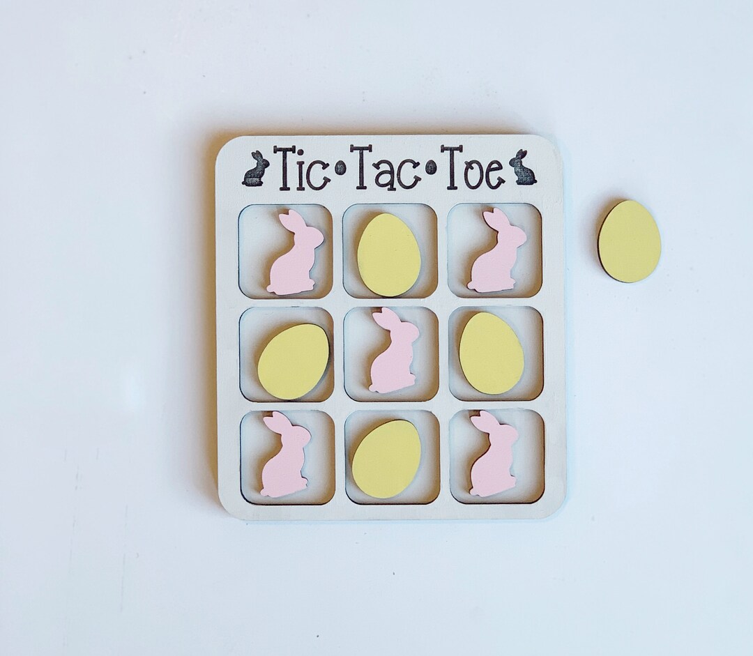 Easter Tic Tac Toe Game Game Card for Kids Tic Tac Toe Easter Gift for ...