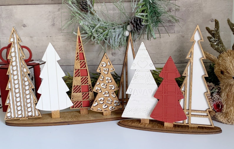 Standing 3D Christmas Trees Christmas Tree Bundle - Etsy