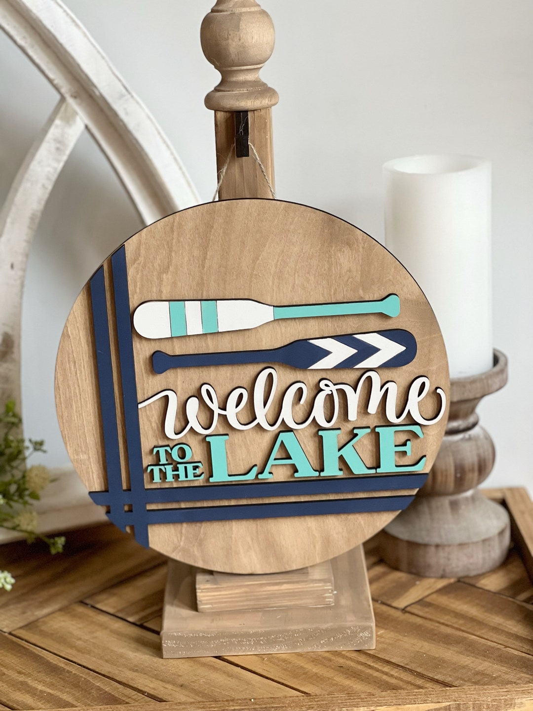 Welcome to the Lake Sign Wall Decor Wall Hanging - Etsy