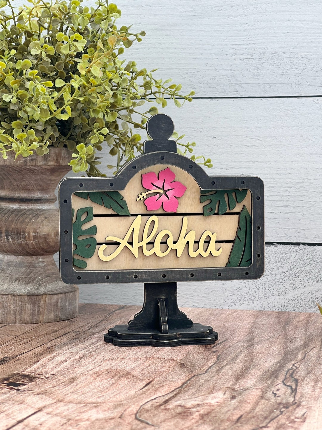 Add on Aloha Mini Sign for the Mini Post Drop in Frame and Tall Table ...