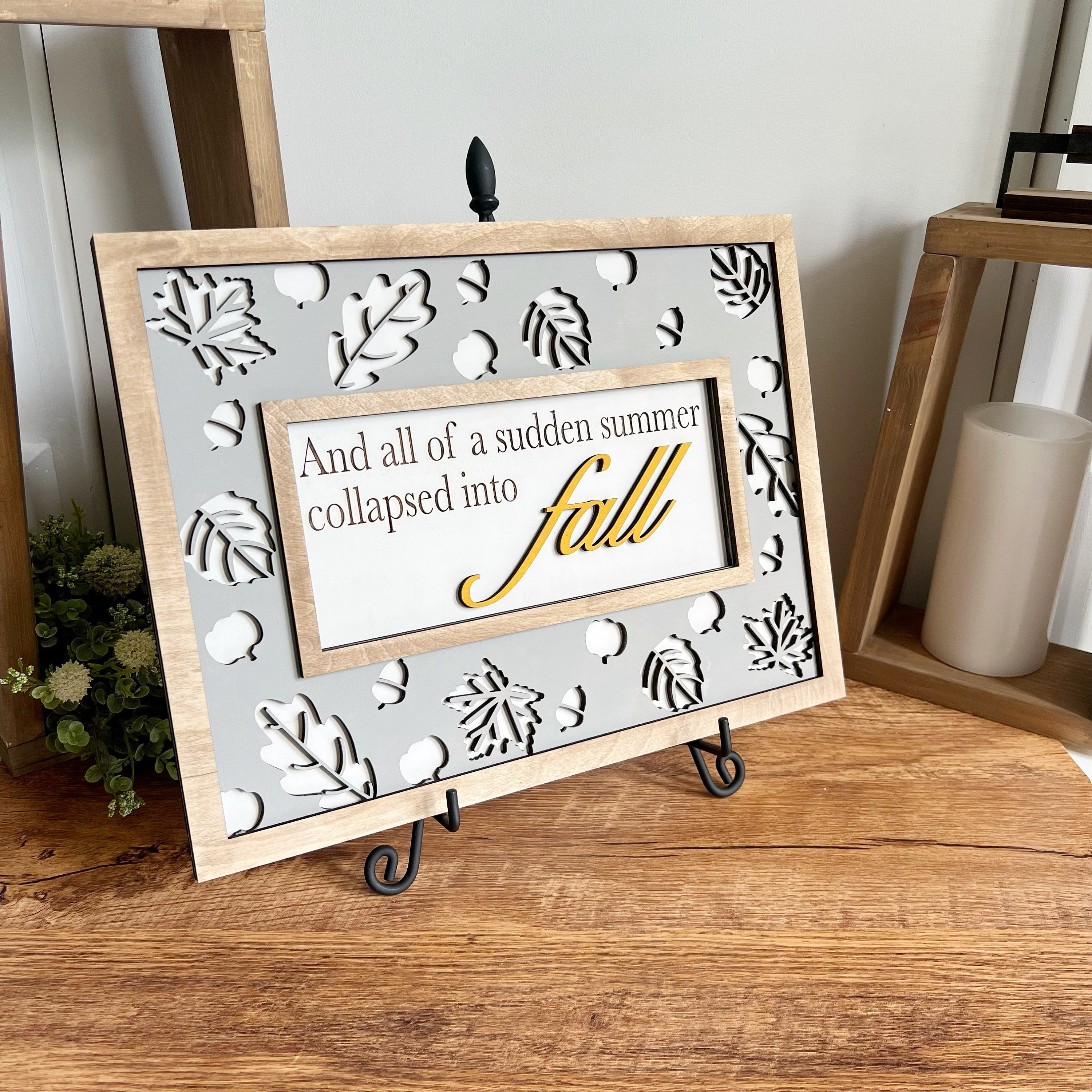 Summer Collapsed Into Fall Wall Decor Fall Wall Hanging - Etsy