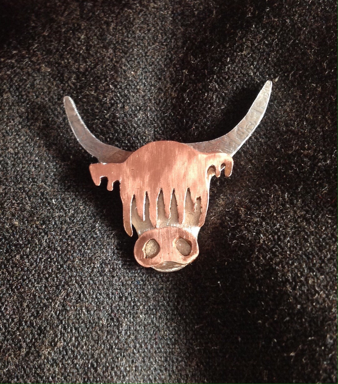 Highland Cow Lapel Pin. Highland Cow Tie Pin. Handmade - Etsy