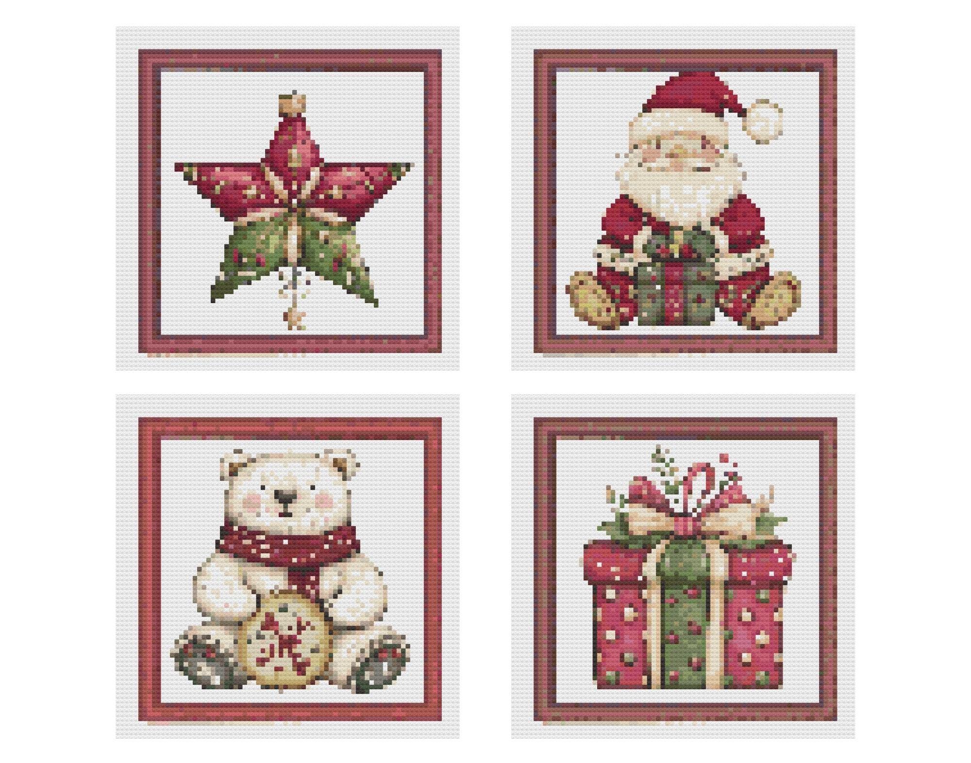 9 Christmas Cross Stitch Ornament Patterns | Vintage Holiday Designs ...
