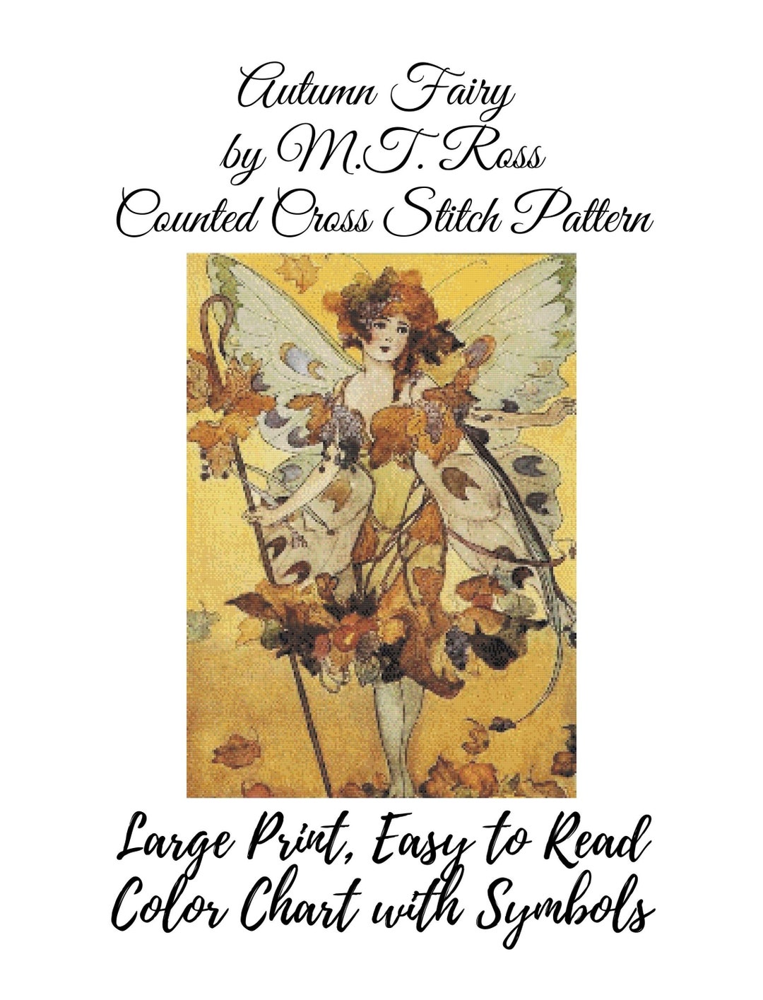 Counted Cross Stitch PDF Pattern: "autumn Fairy" by MT Ross Printable ...