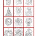 Super Christmas Holiday Coloring Bundle Set #2, 12 8.5 X 11" PDF Sheets ...