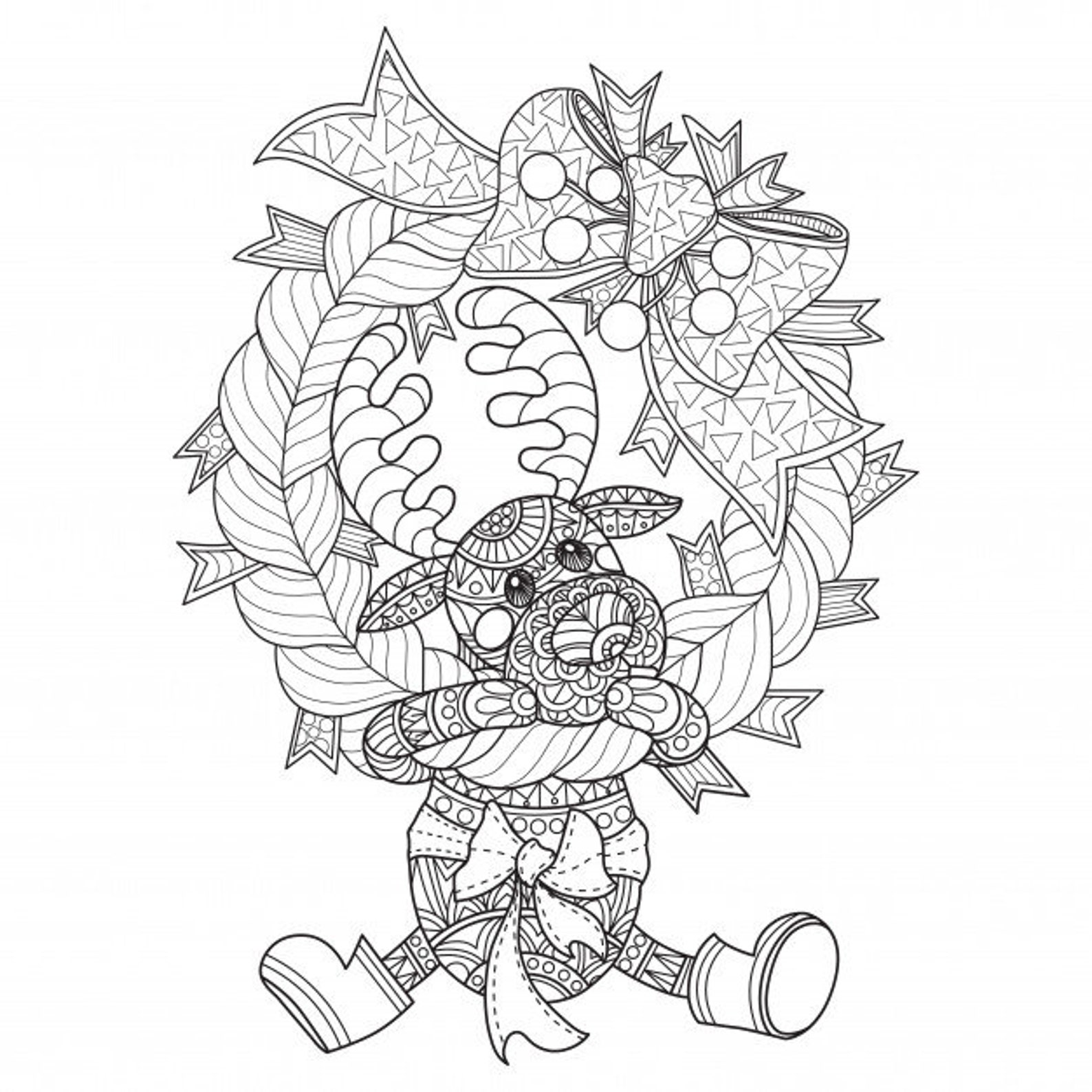 Super Christmas Holiday Coloring Bundle Set #2, 12 8.5 X 11" PDF Sheets ...