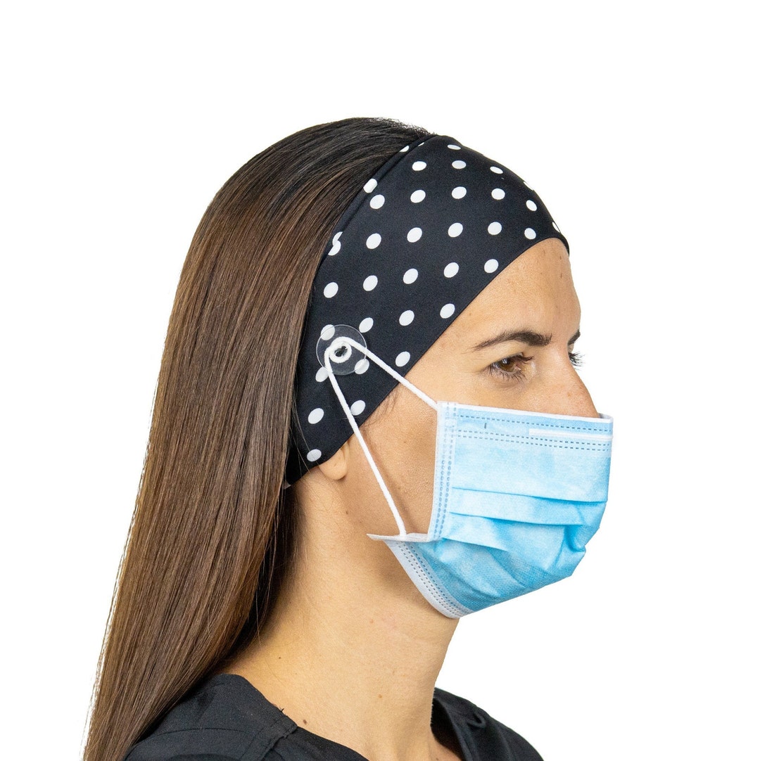 Headband With Buttons Woman Stretch Headbands Button - Etsy