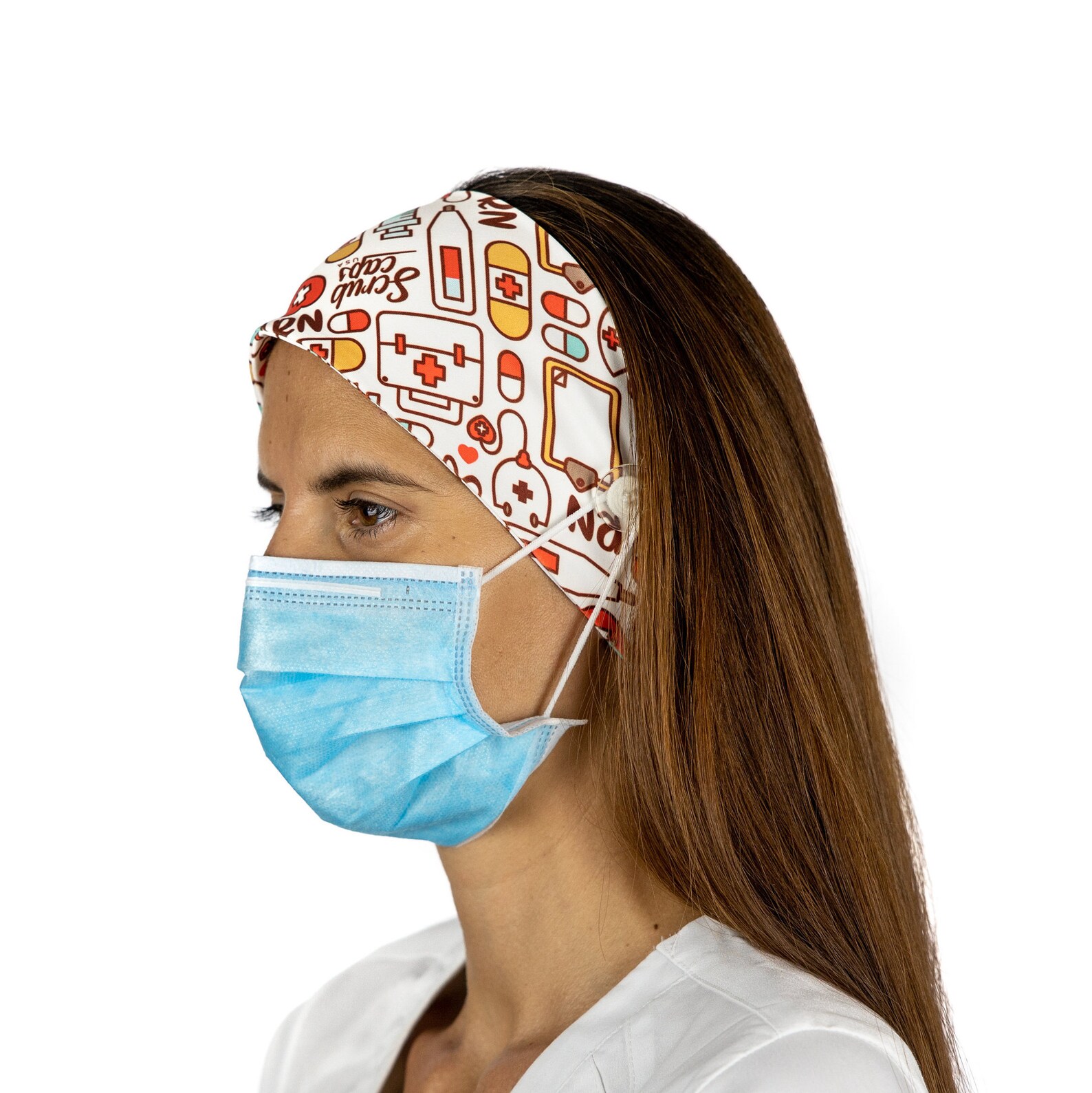 Nurse Headband With Buttons | Mask Headband | Beautiful Headband With ...