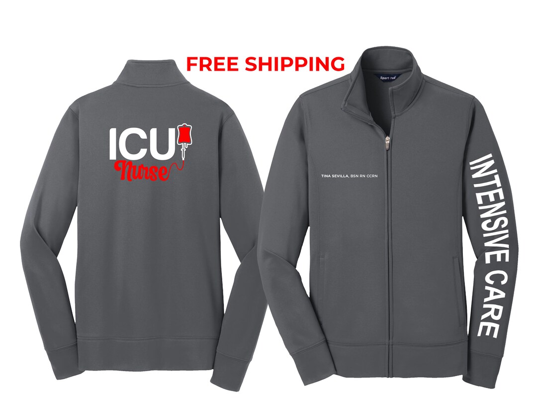 ICU Nurse Embroidery Jacket Personalized Intensive Care Unit Jacket ...