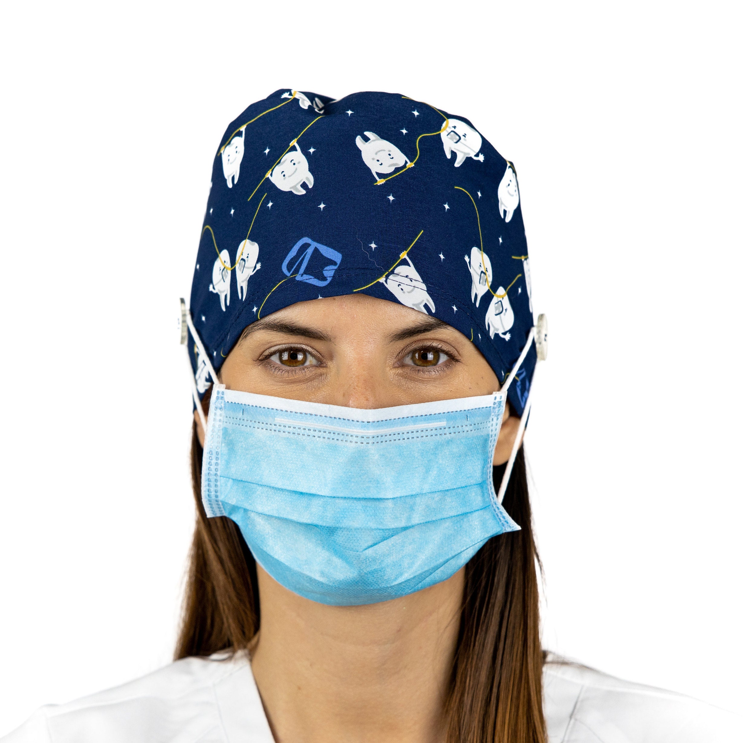 Dentist Unisex Surgical Cap With Buttons I Nurse Cap - Etsy