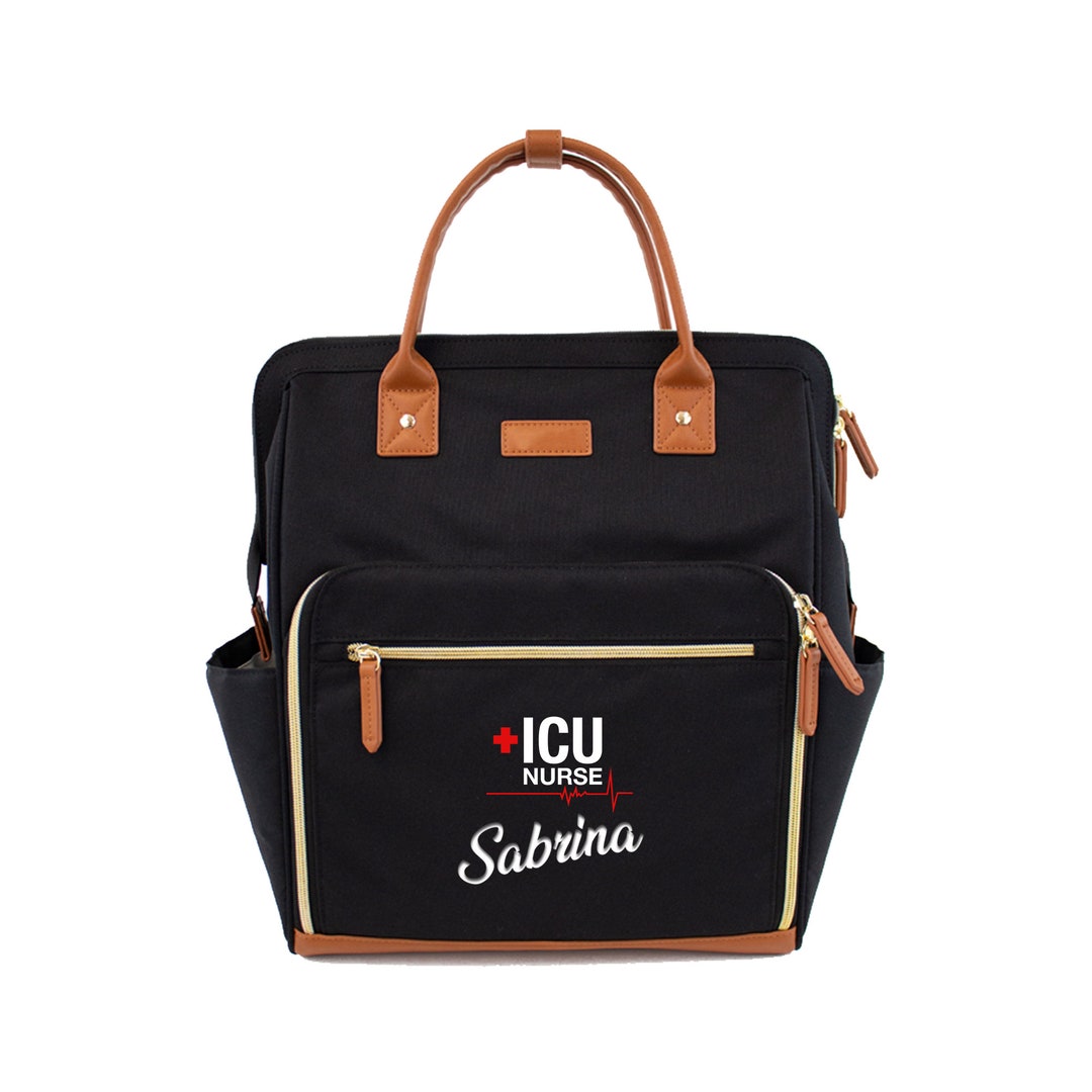 Embroidered ICU Nurse Water-resistant Clinical Backpacks - Etsy