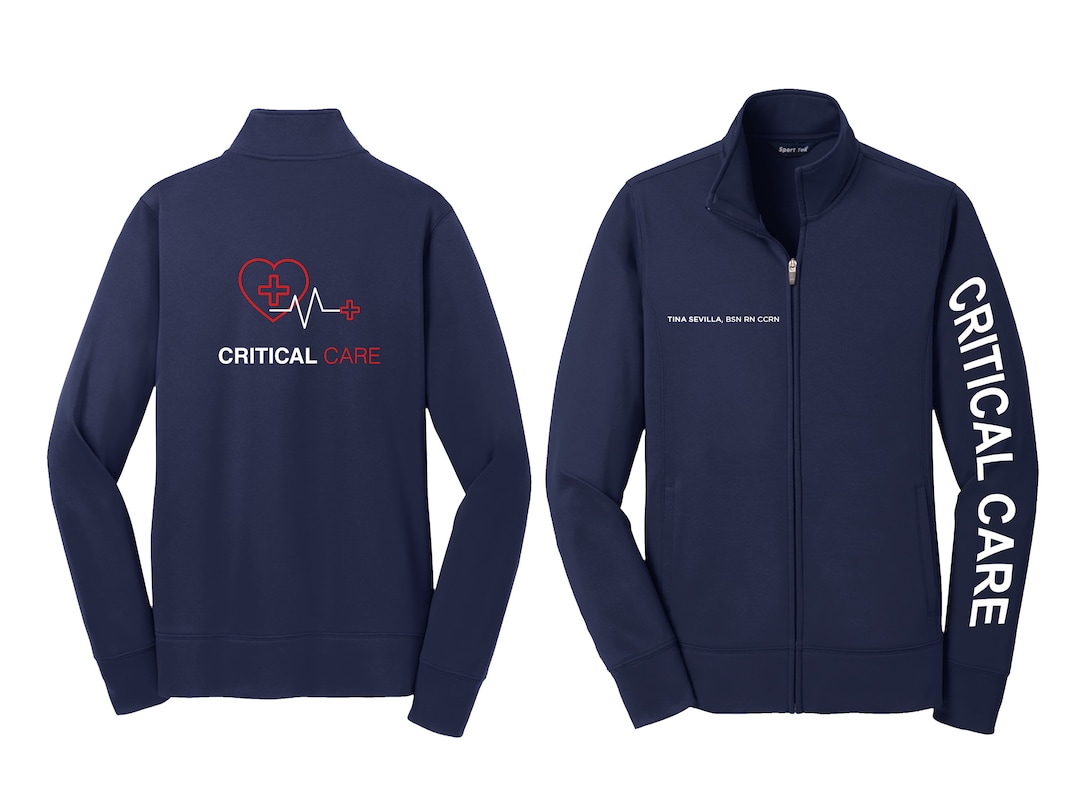 Nurse Embroidery Jacket Critical Care Personalized Jacket - Etsy
