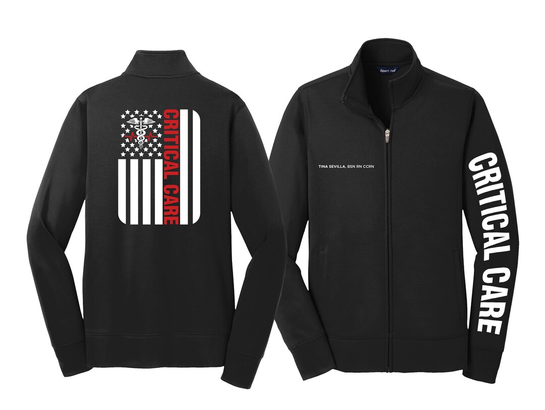 Nurse Embroidery Jacket I Critical Care Personalized Jacket - Etsy