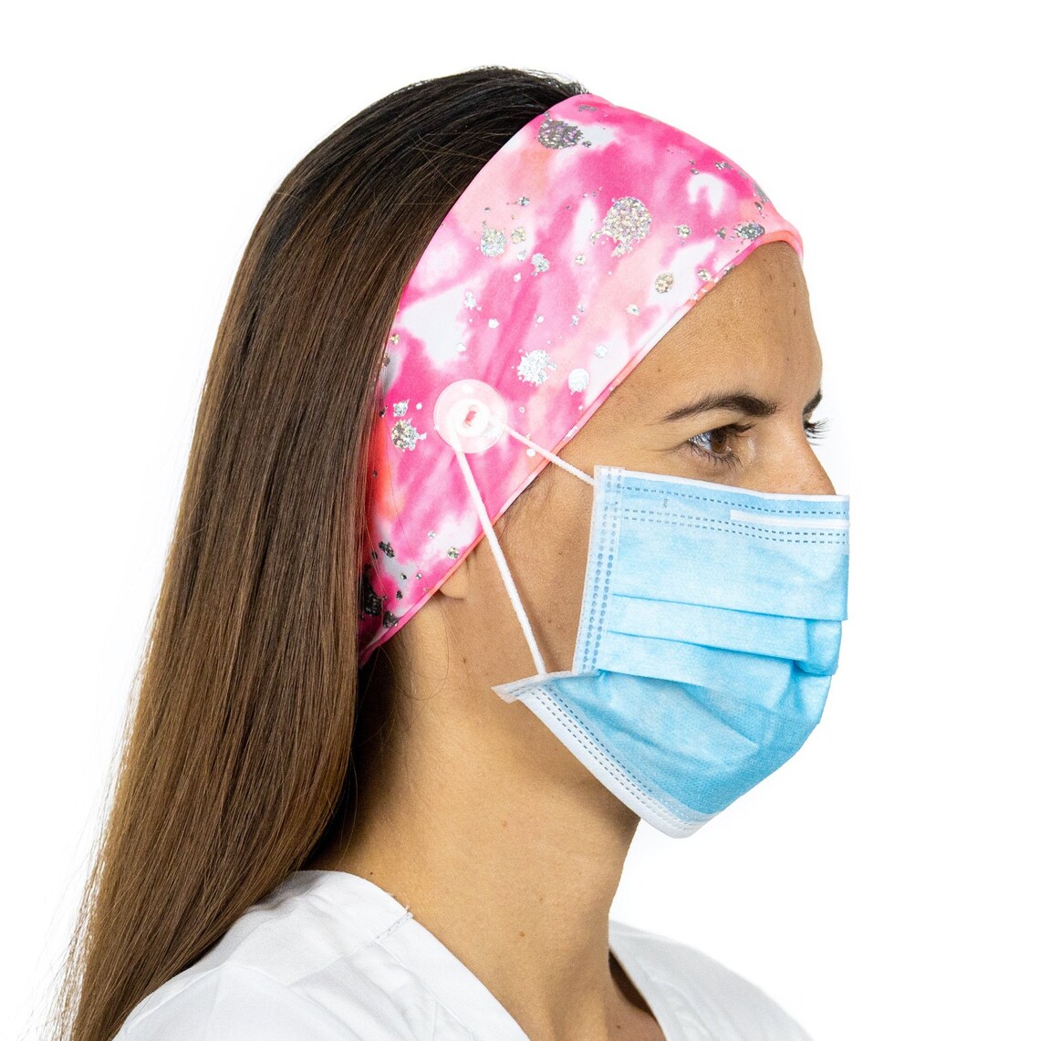 Headband With Buttons Woman Stretch Headbands Button - Etsy