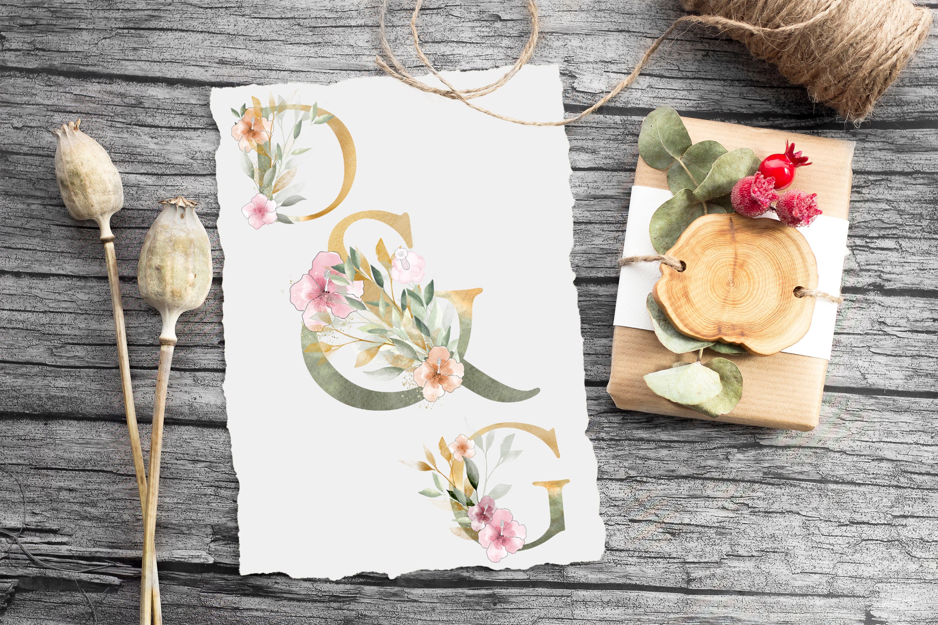 Watercolor Alphabet Floral Alphabet Png Floral Letters Png | Etsy