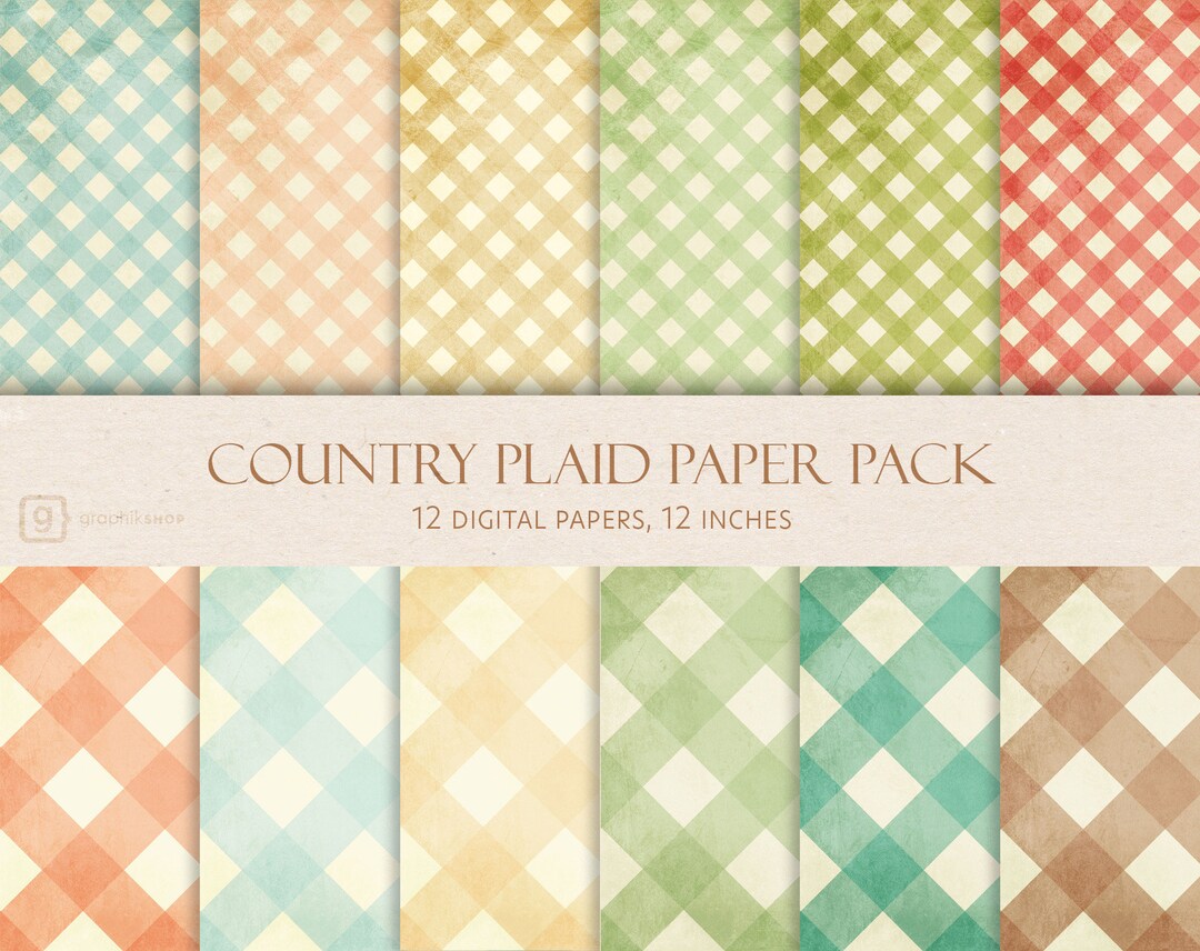 Plaid Digital Paper, Plaid Background, Plaid Clipart, Plaid Paper ...