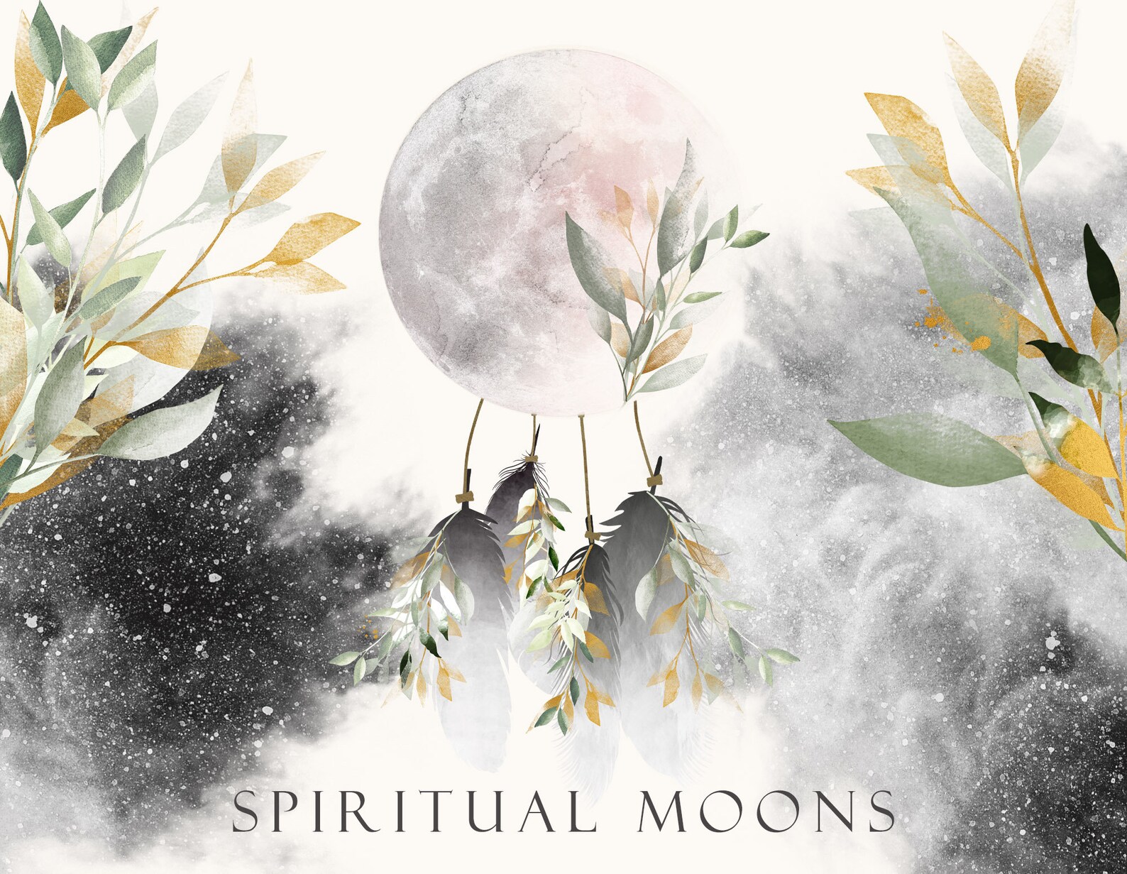 Watercolor Full Moon Clipart Moon Clipart Lunar Clip Art - Etsy