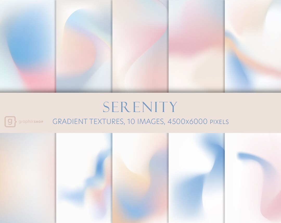 Serenity Gradients, Gradient Clipart, Gradient Digital, Pastel ...