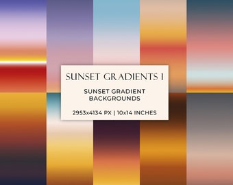 Sunset Background Gradients Photoshop Gradients Art - Etsy