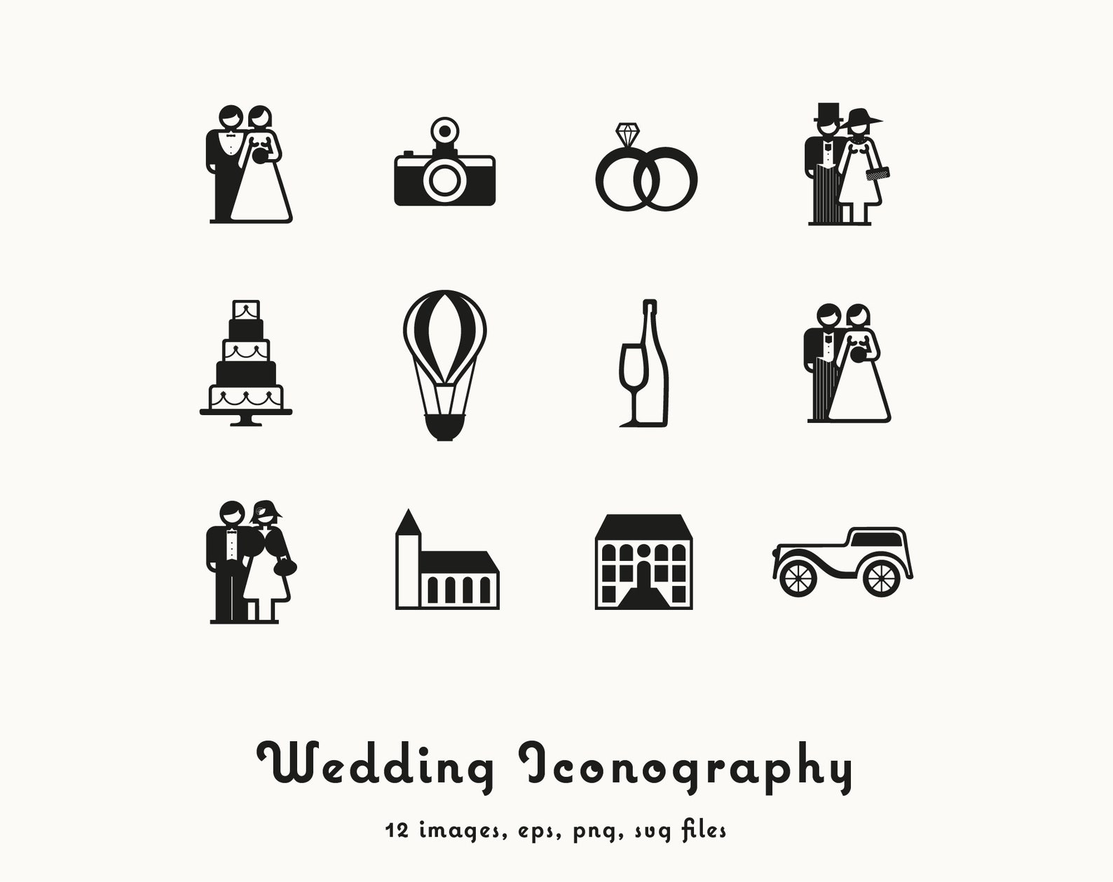 Wedding Icons Svg Icon Clip Art Vector Icons for Wedding - Etsy