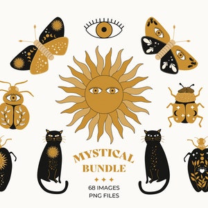 Mystical Bundle Clipart, Magical Clipart, Witch Clip Art, Witchy Clip ...